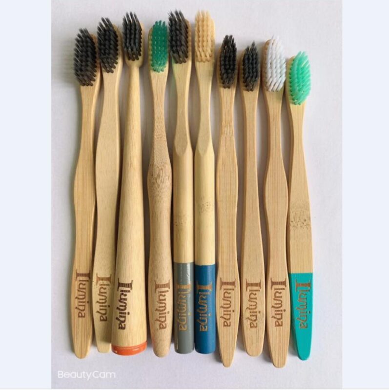 Wholesale bamboo toothbrush with custom engraving logo - bamboo ...